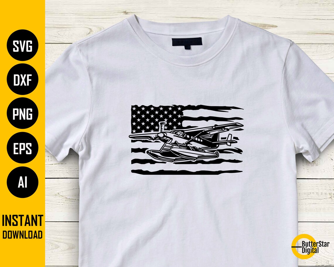 US Seaplane Svg | USA Sea Airplane Svg | Island Travel Decal T-shirt ...