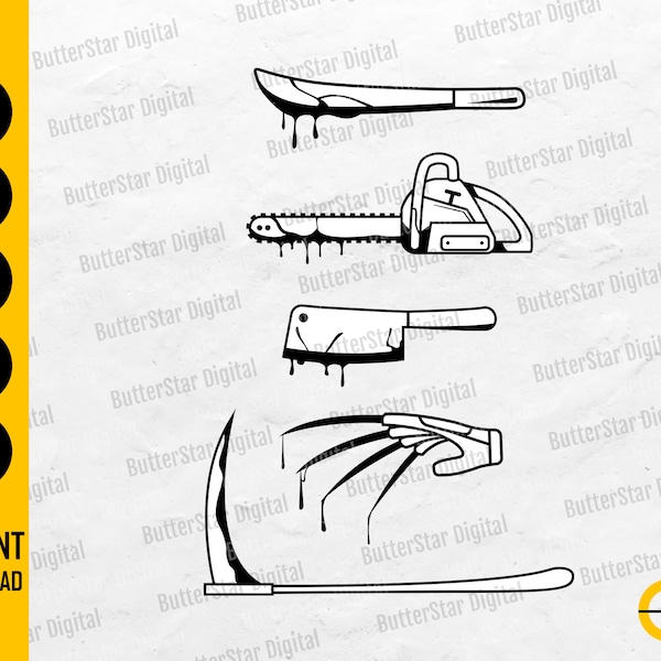 Horror Weapons Svg - Etsy