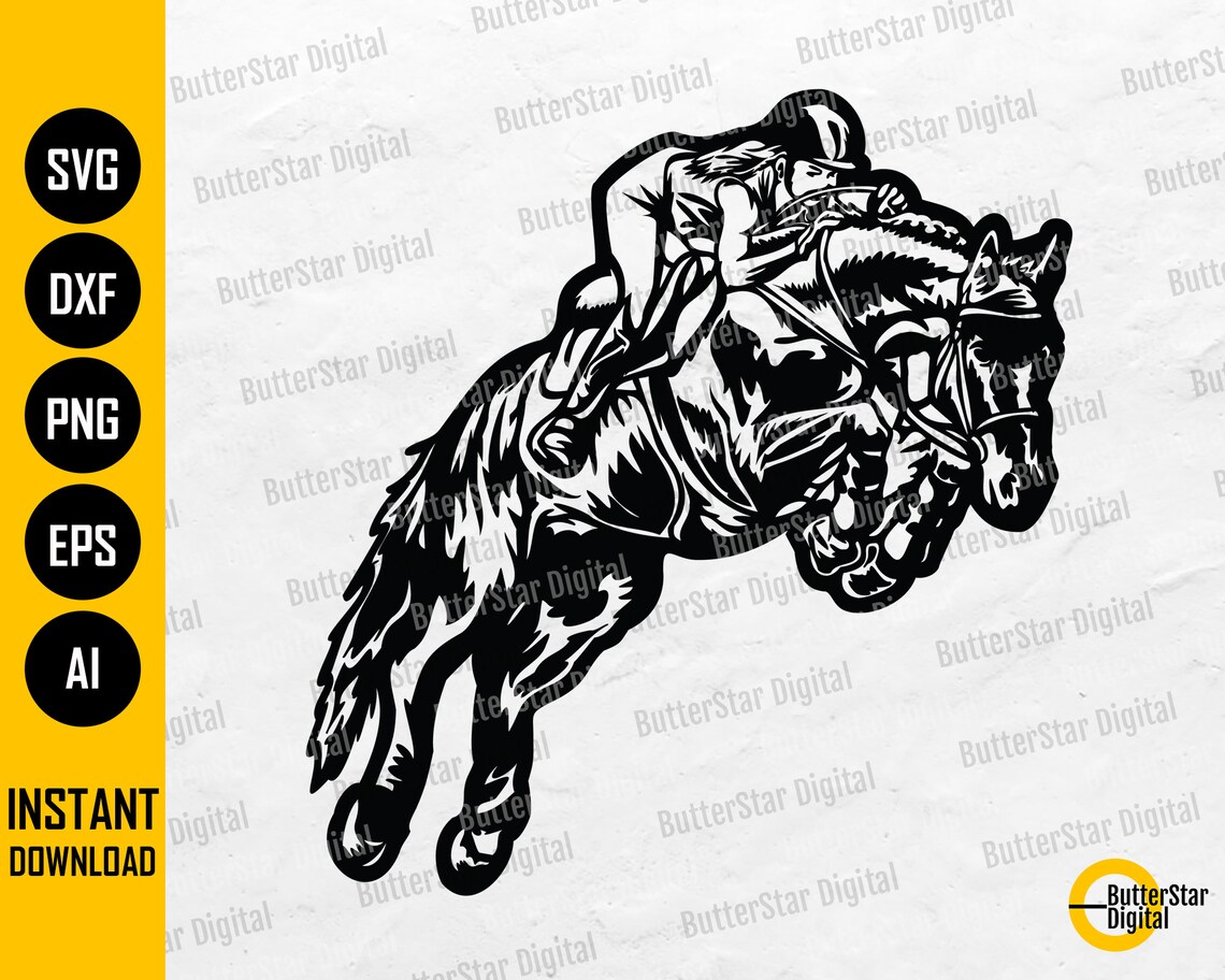 Horse Jumping SVG Equestrian SVG Showjumping Vinyl Stencil - Etsy