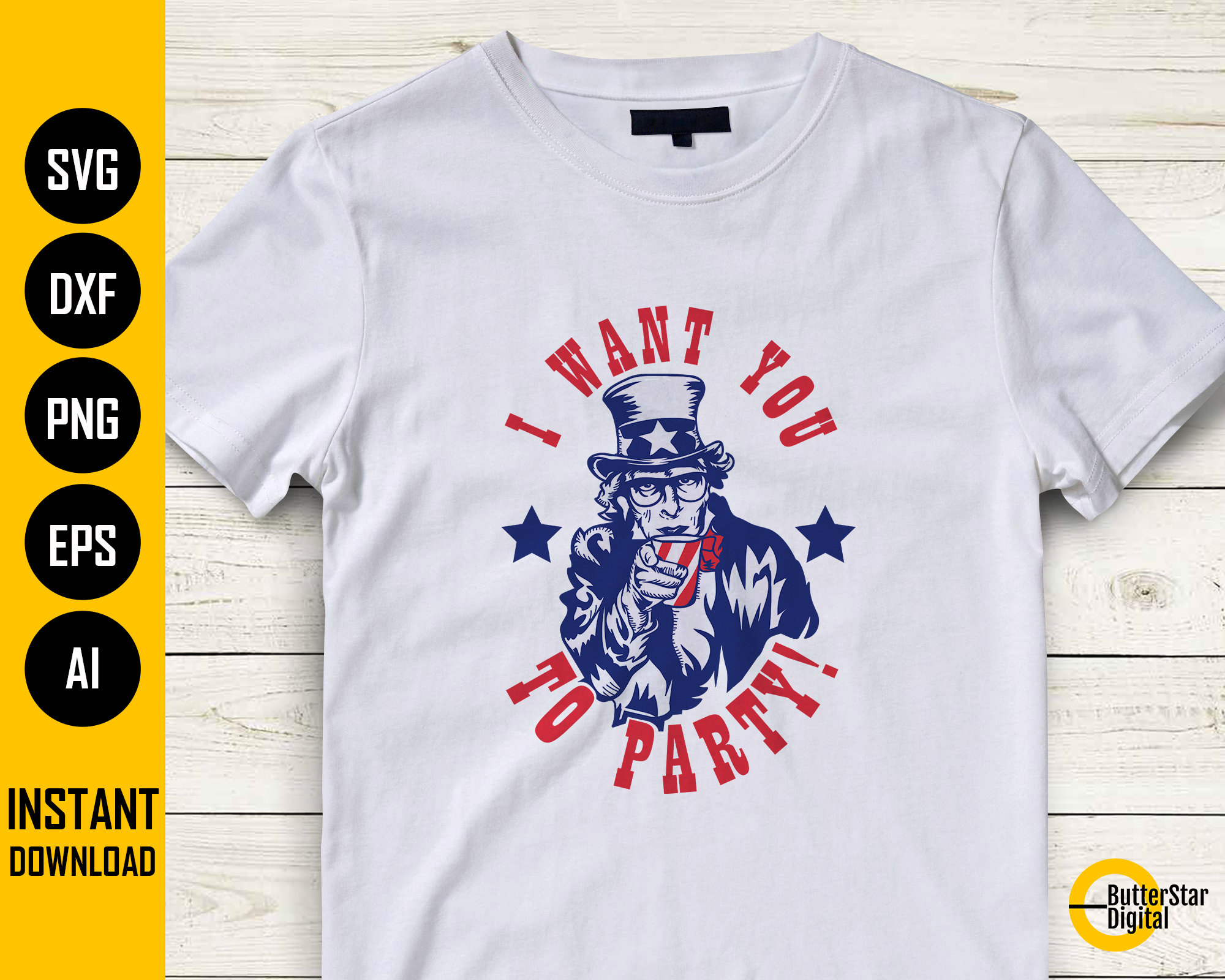 I Want You to Party SVG | Funny Uncle Sam SVG | 4th of July Svg | USA ...