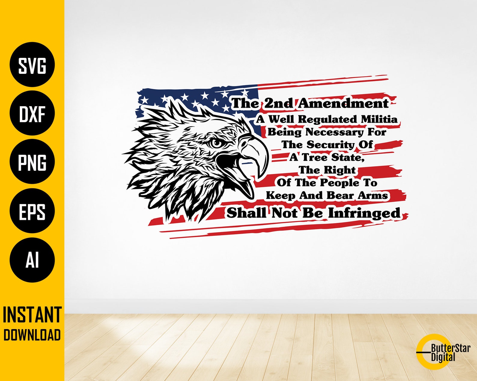 2nd Amendment Eagle SVG Second Amendment SVG Patriotic - Etsy