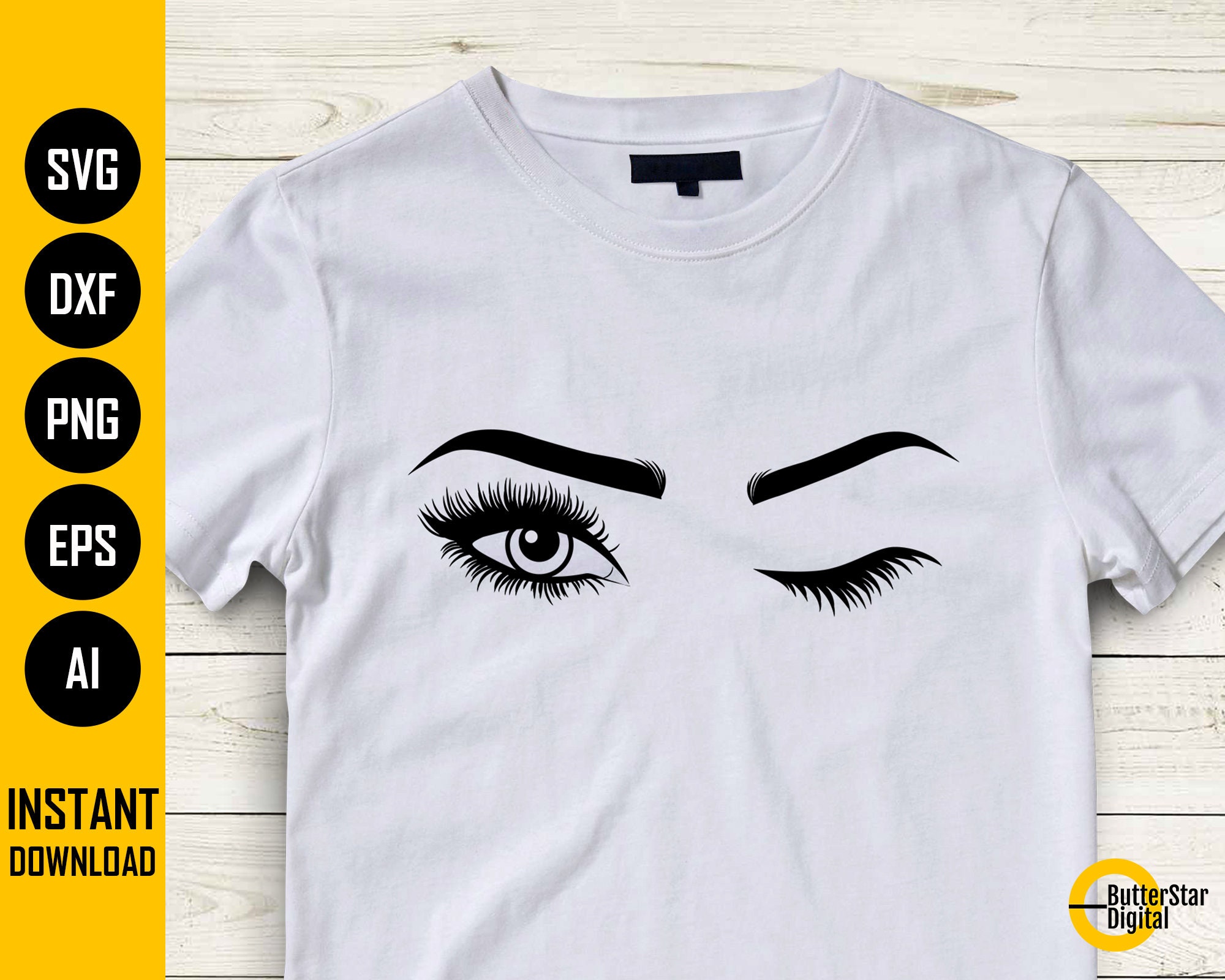 Chica Wink SVG / Sexy Lady SVG / Woman Eyes SVG / Eyelashes Svg ...