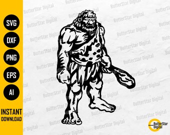 12 Caveman Vector Image SVG Files, Primitive Man Sketch Images for ...