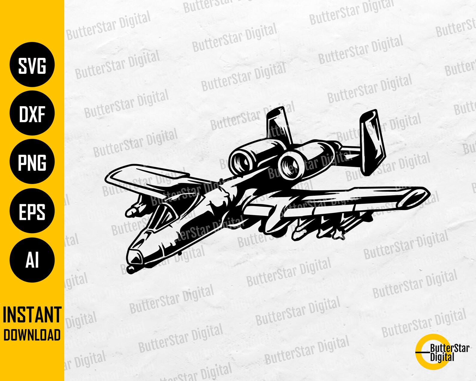 A-10 Plane SVG | Air Force Stencil Vinyl Sticker Graphics | Cricut ...