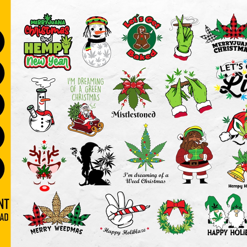 Weed Christmas Svg - Etsy Canada