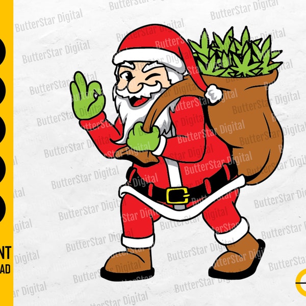 Santa Weed - Etsy