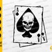 Pocket Aces Skull SVG Poker SVG Playing Cards Decal T-shirt Tattoo ...