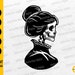 Skeleton Woman SVG Skull Girl SVG Horror Gothic Tattoo T-shirt Cricut ...