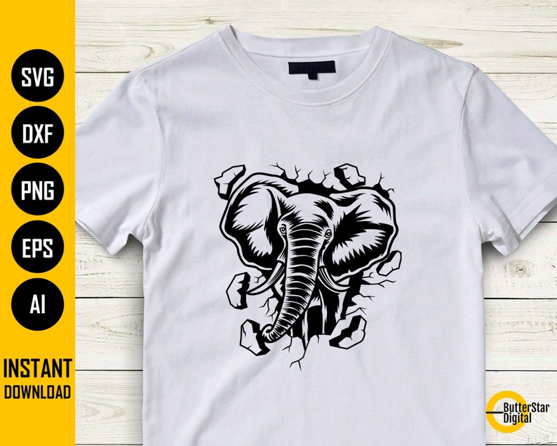 Smashing Elephant SVG African Safari SVG Wild Animal - Etsy