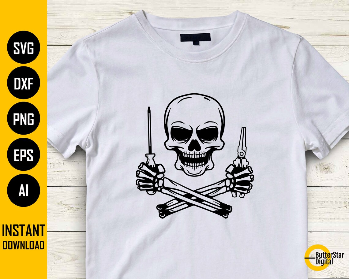 Electrician Skull SVG | Electrical SVG | Electronics SVG | Repair ...