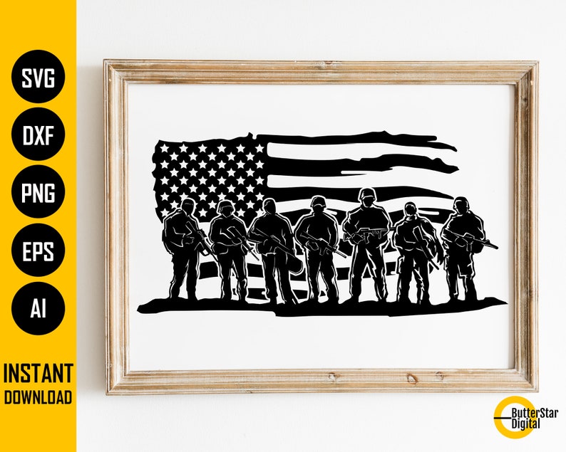 US Military Soldiers Svg American Troops Svg US Army Svg - Etsy