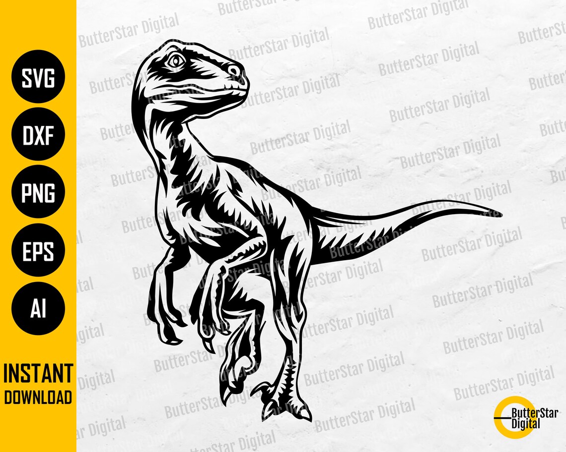 Raptor Dinosaur SVG Velociraptor SVG Dino SVG - Etsy Canada