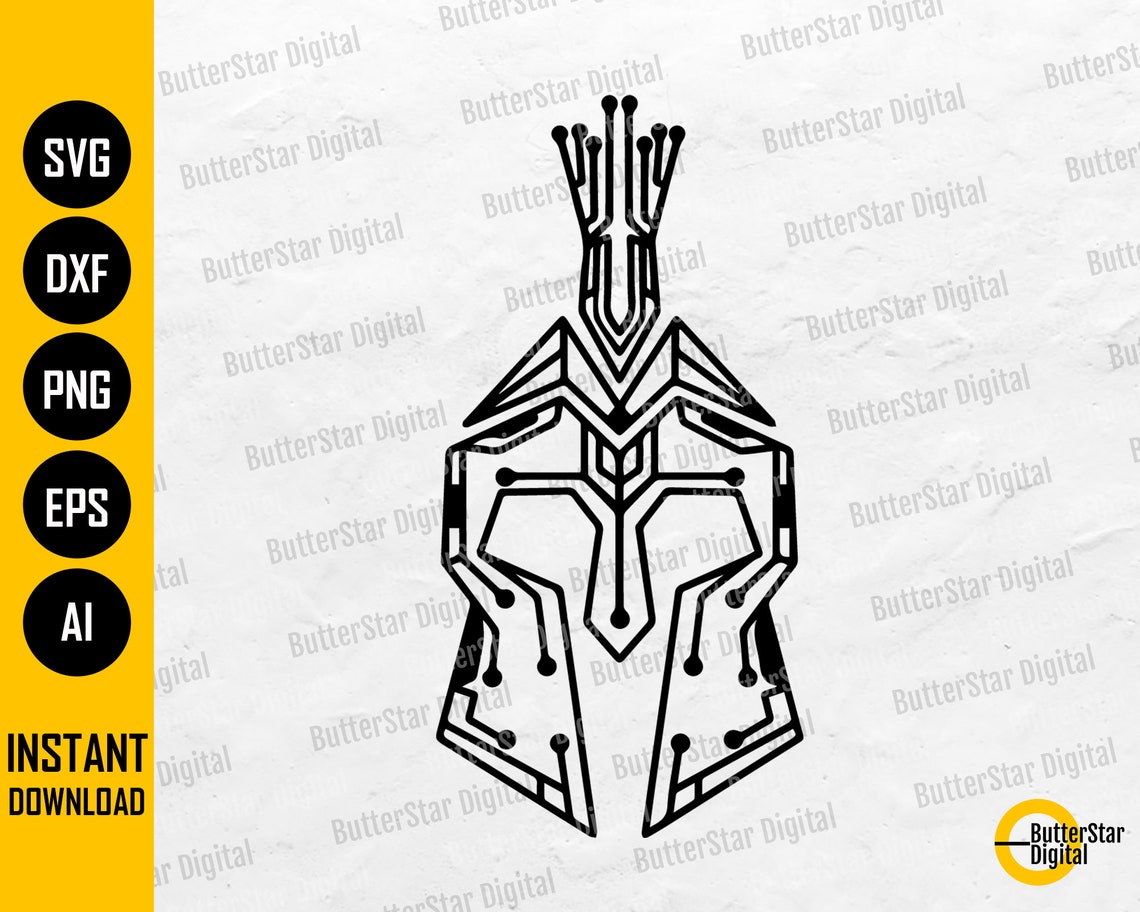 Spartan Circuit SVG Sparta SVG War Helmet Glory Greece - Etsy