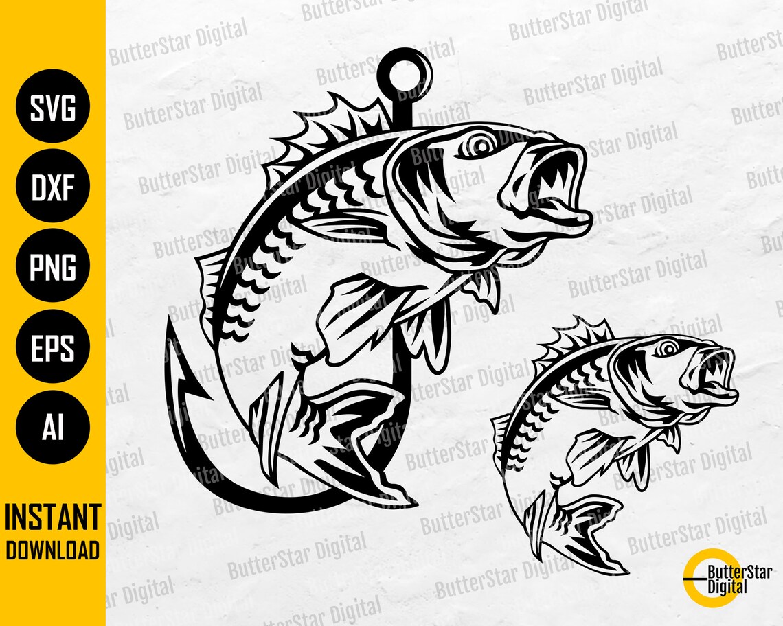Fishhook SVG Fisherman SVG Fish SVG Bass Fishing Shirt - Etsy