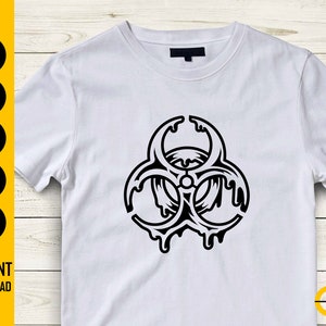 Melting Biohazard Symbol SVG | Toxic Decals T-shirt Graphics | Cricut ...