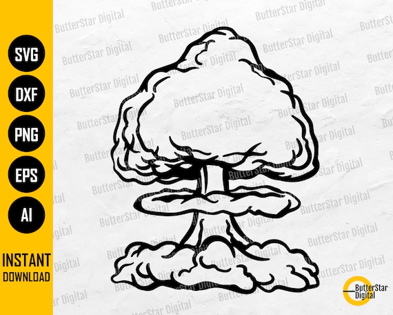 Mushroom Cloud SVG Nuclear Explosion SVG Boom Smoke - Etsy