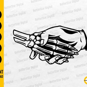 Handshake With Skeleton SVG Shake Hands SVG Gothic Bones T-shirt Decal ...