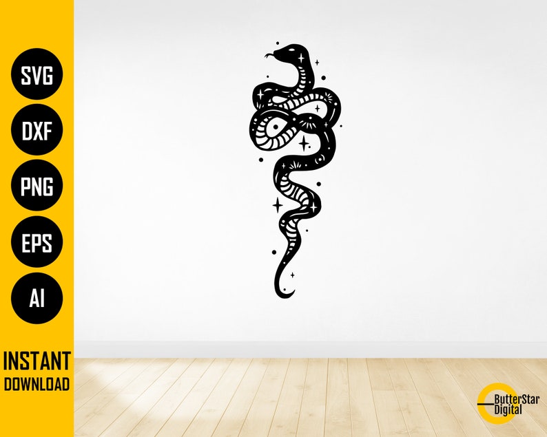 Celestial Snake SVG Mystical Decal T-shirt Sticker Graphics - Etsy