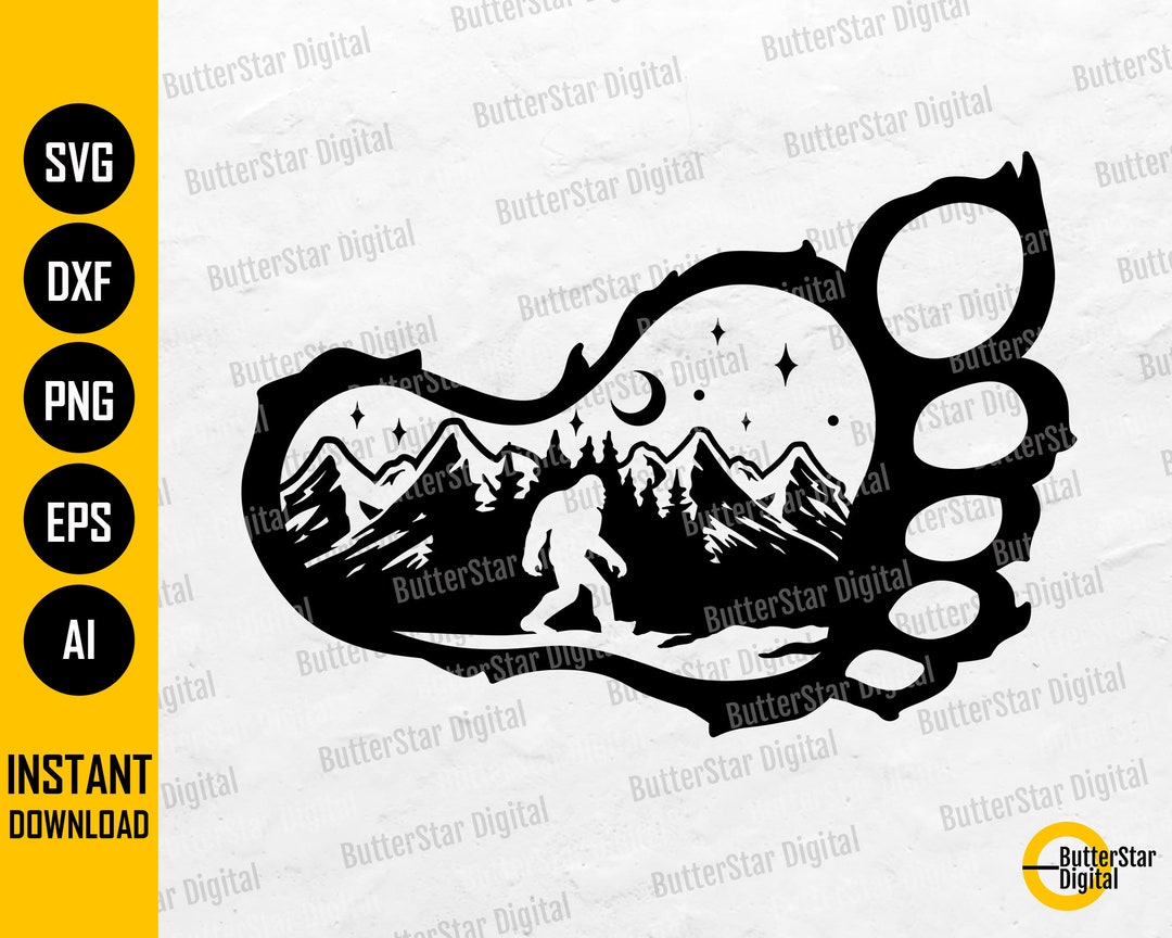 Bigfoot SVG Big Foot SVG Wild Monster T-shirt Decal Sticker Graphics ...