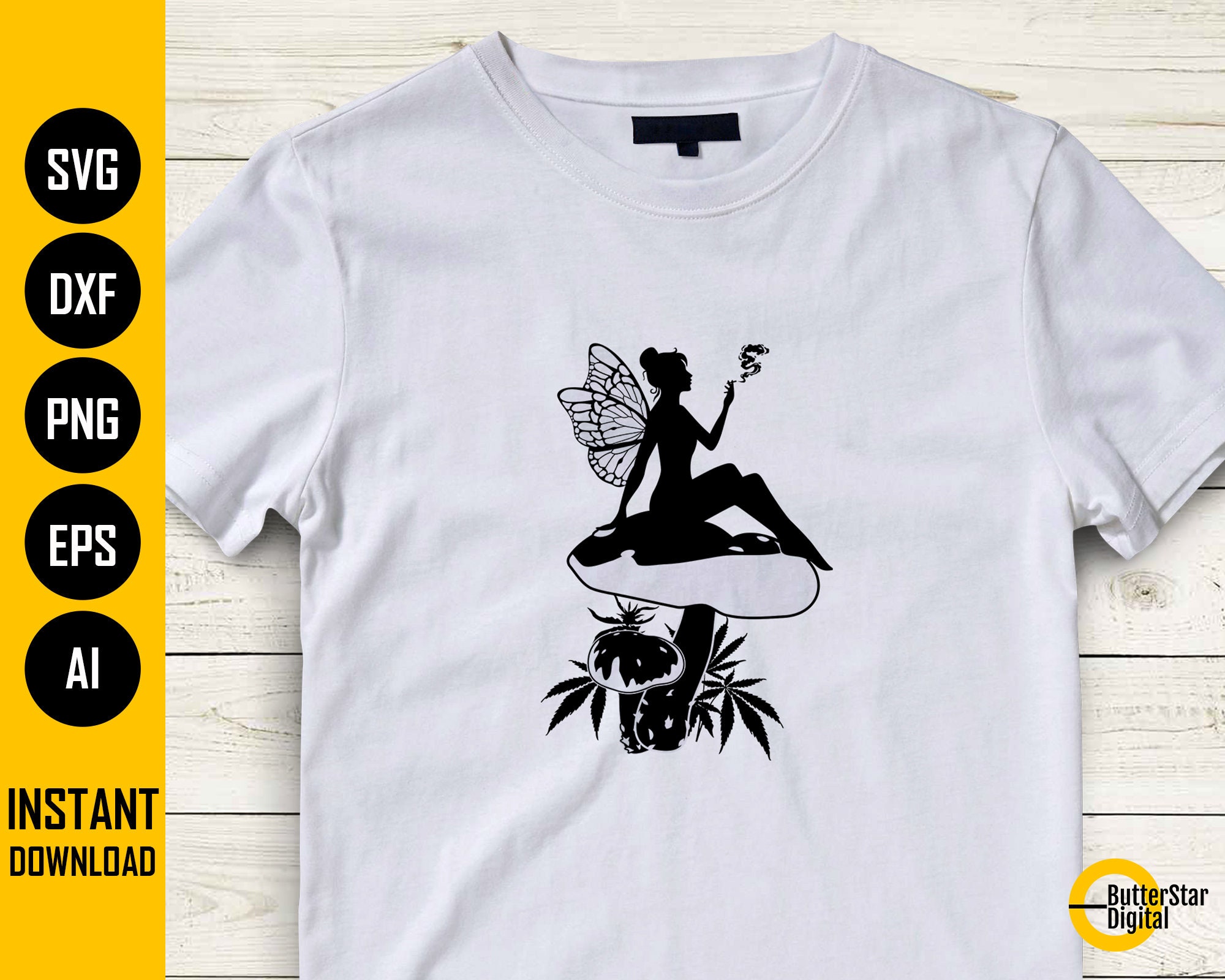 Cannabis Fairy SVG Smoking Marijuana Joint SVG Smoke Weed - Etsy