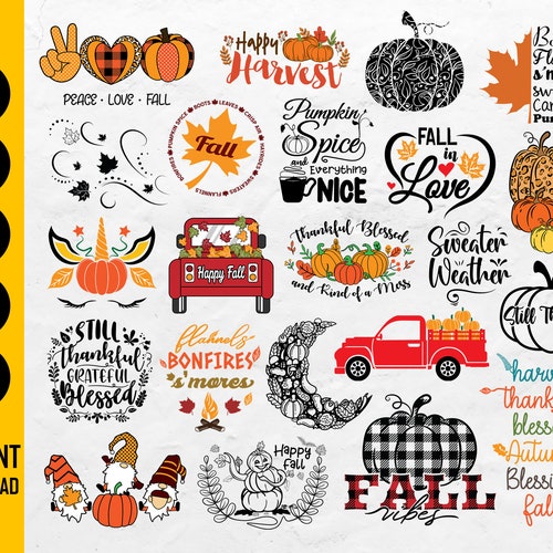 Fall Leaves SVG. PNG. Cut Layered Files. Cricut Silhouette - Etsy