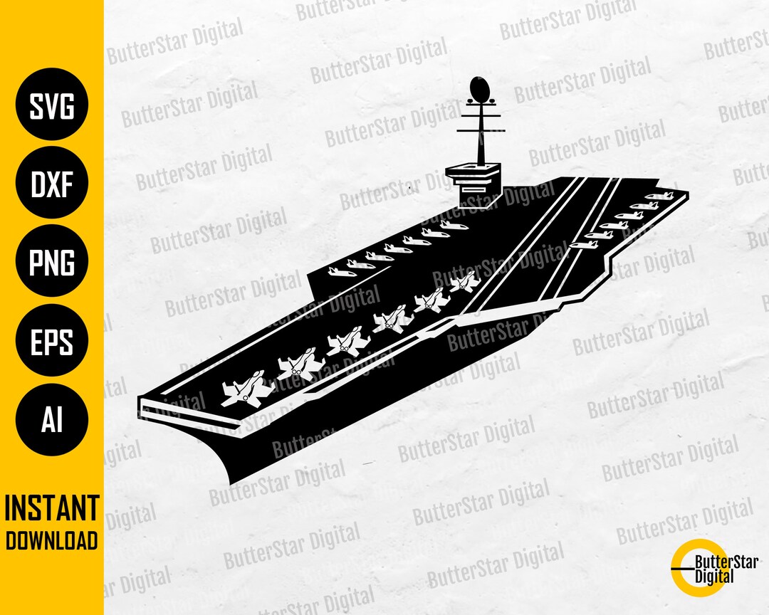 Aircraft Carrier SVG | Navy SVG | Airbase Warship Decal Graphics ...