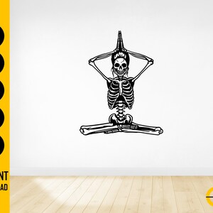 Yoga Skeleton SVG | Namaste SVG | Meditation Meditate Meditating Aum Om ...