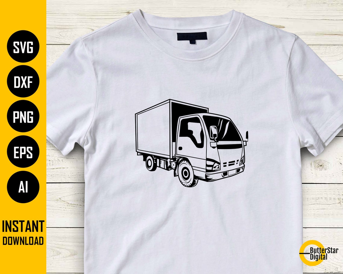 Delivery Truck SVG Shipping SVG Cargo Illustration Decal - Etsy