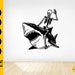 Skeleton Riding Shark SVG | Cute Funny Ocean Sticker Decal T-shirt ...