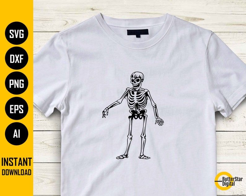 Standing Skeleton SVG Human Bones SVG Skeletal SVG - Etsy