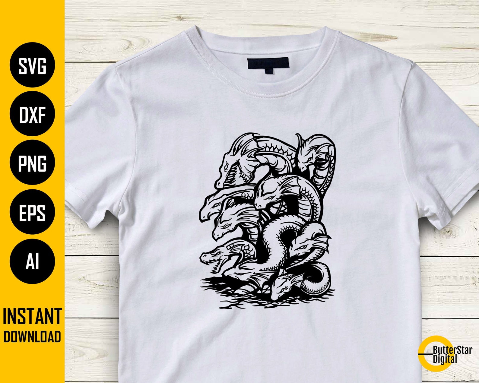 Hydra SVG Ocean Sea Lake Monster Wall Art Vinyl Decal Decor | Etsy