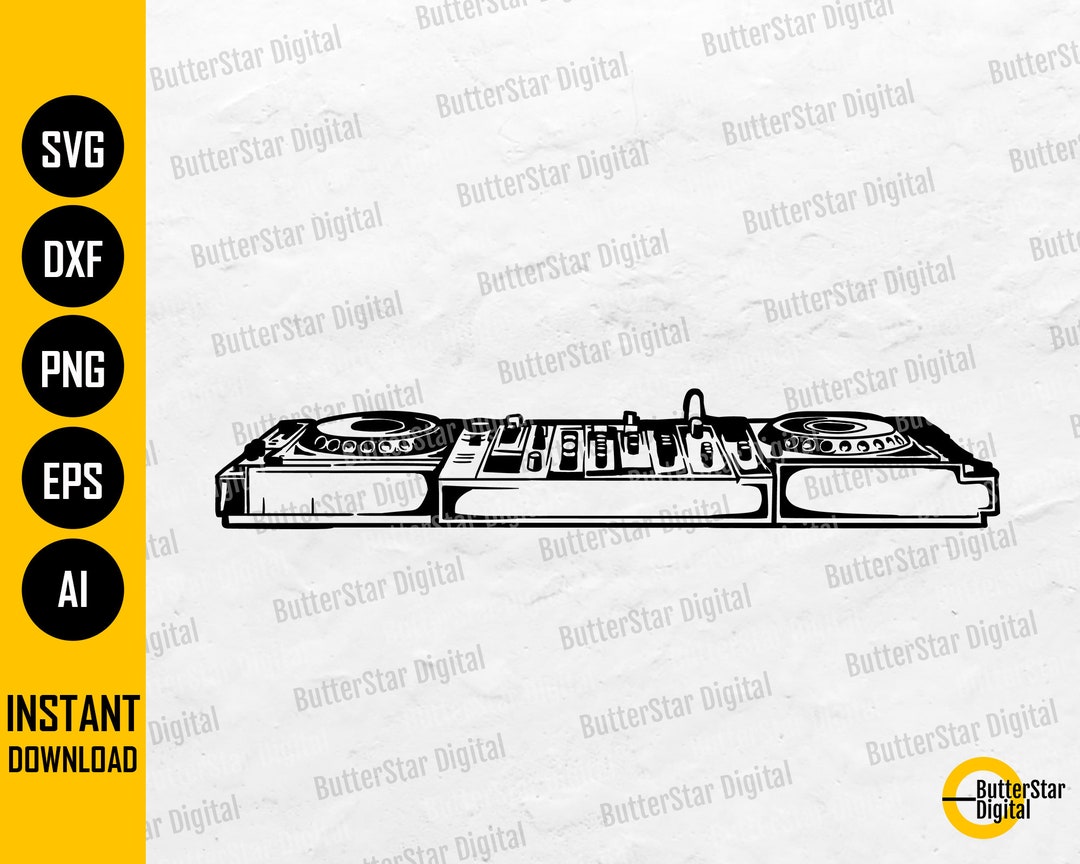 DJ Setup SVG | Mixer SVG | Disc Jockey Svg | Music Svg | Turntable Svg ...
