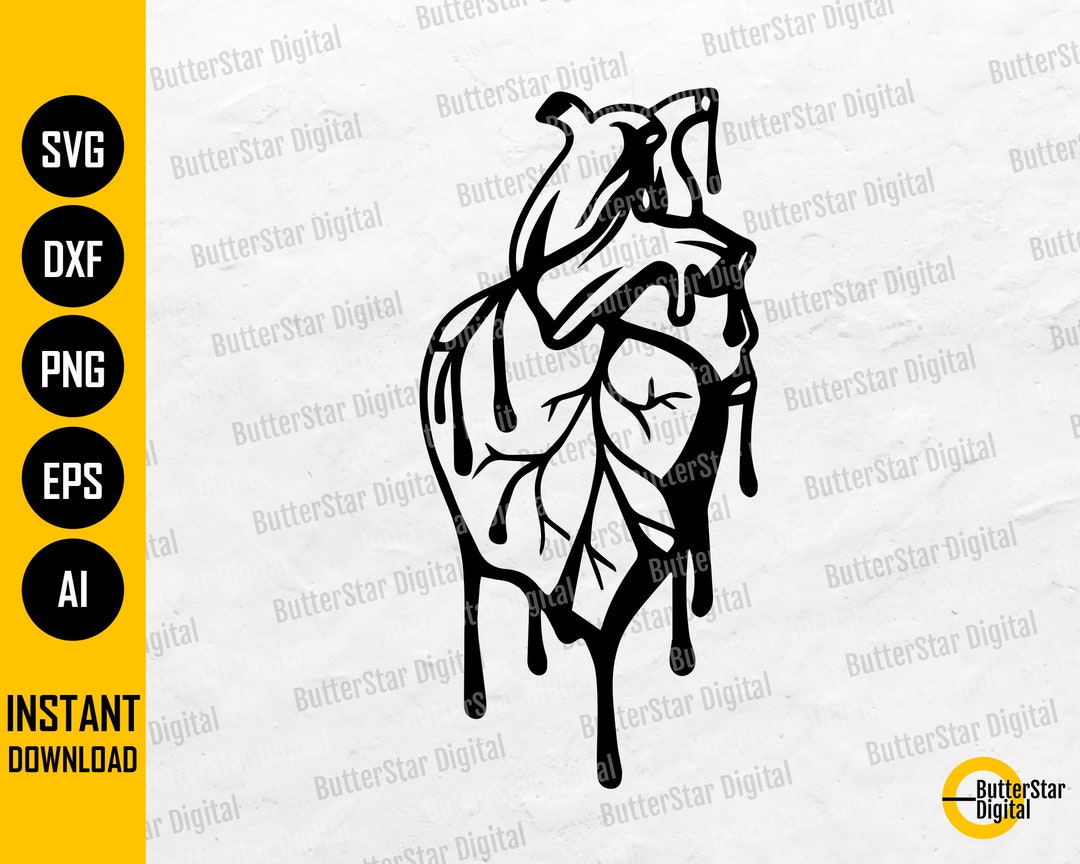 Dripping Heart SVG | Doctor SVG | Medical Decal T-shirt Vinyl Graphics ...
