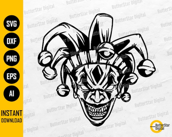 Evil Jester SVG Scary Clown SVG Gothic SVG Circus Svg - Etsy Australia