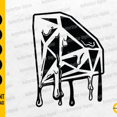 Dripping Diamond SVG File Crystal SVG Gemstone Decal - Etsy