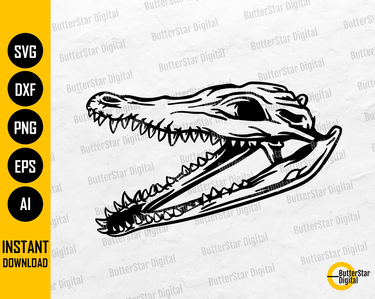 Alligator Skull SVG Crocodile SVG Animal Vinyl Decals - Etsy
