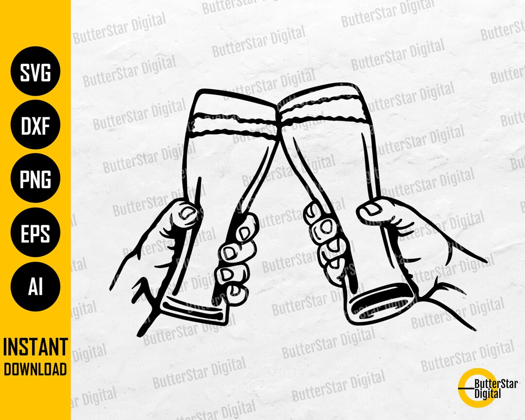 Beer Glass Cheers SVG | Party SVG | Celebrate Partying Drink Drunk Bar ...