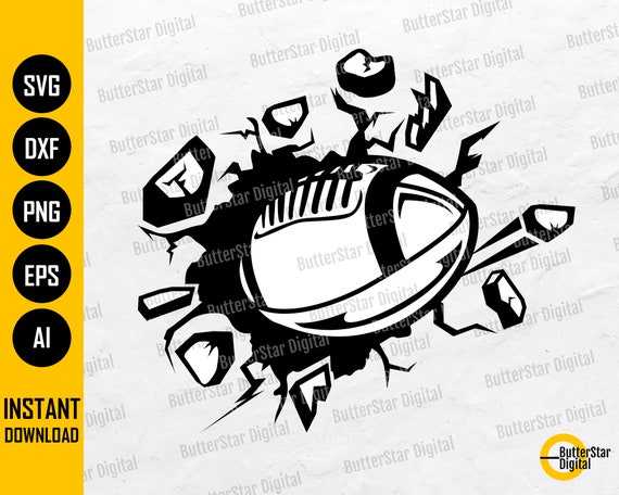 Smashing Football SVG Fall Season Wall Art Decal Decor - Etsy