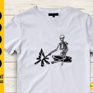 Campfire Skeleton SVG Camper SVG Camping T-shirt Sticker Decal Cricut ...
