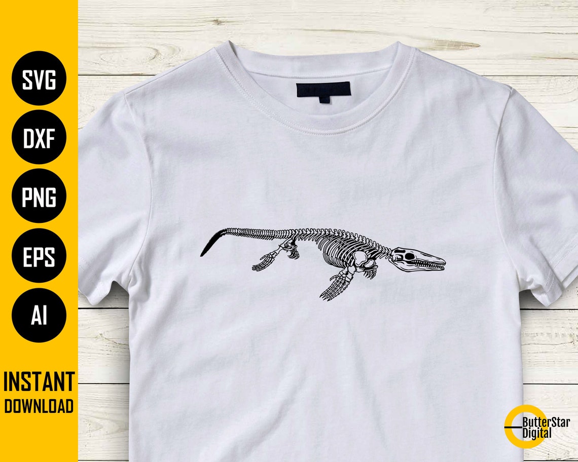 Mosasaurus Skeleton SVG Dinosaur Fossil SVG Underwater - Etsy