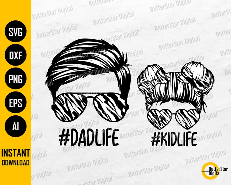 Zebra Dad Life SVG Animal Sunglasses SVG Kidlife SVG - Etsy