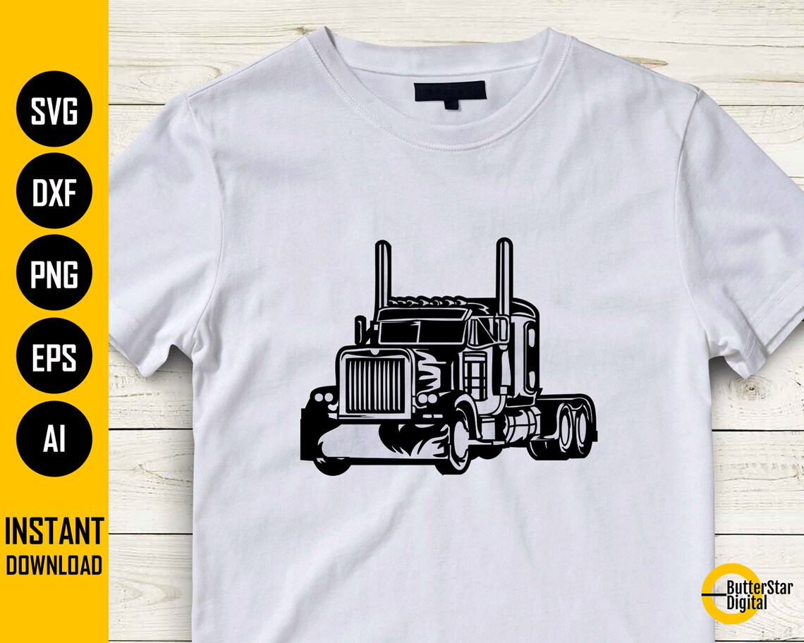 Semi Truck SVG Truck Driver SVG Trucker Vinyl Decal | Etsy