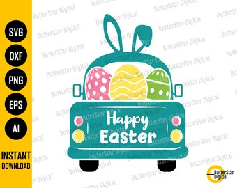 Monster Truck SVG Cut File for Cricut Easter Truck SVG for - Etsy Canada