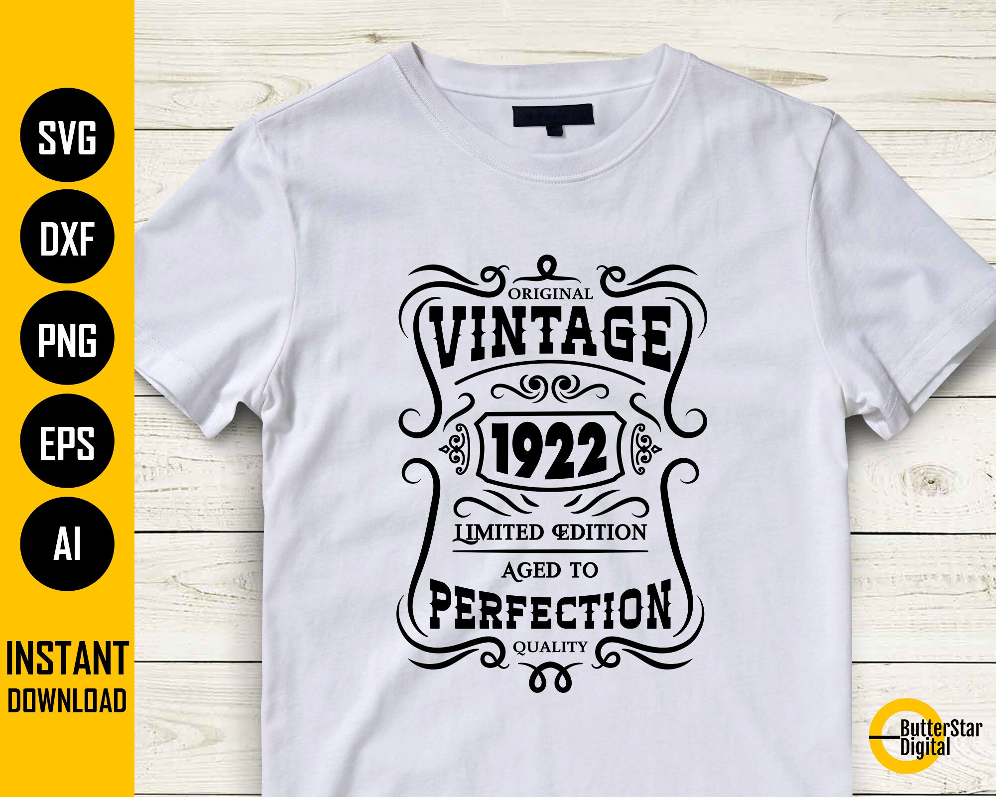 100th Birthday SVG Vintage 1922 SVG 100 Years Shirt Gift | Etsy UK