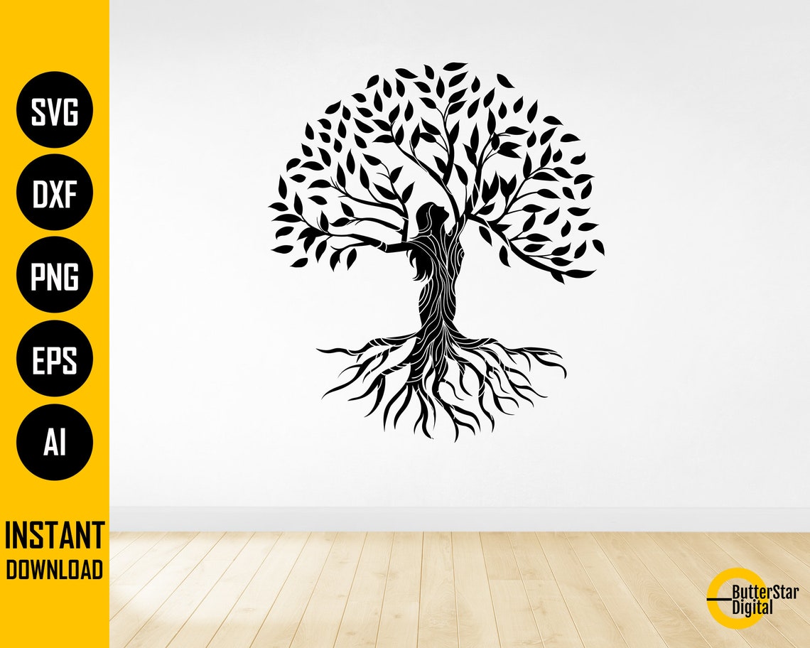 Woman Tree SVG | Women Empowerment SVG | Tree With Roots | Cricut ...