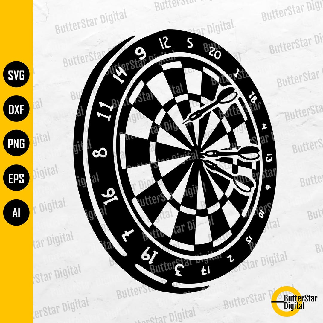 Dartboard SVG | Dart Board SVG | Sports Graphics Drawing Illustration ...