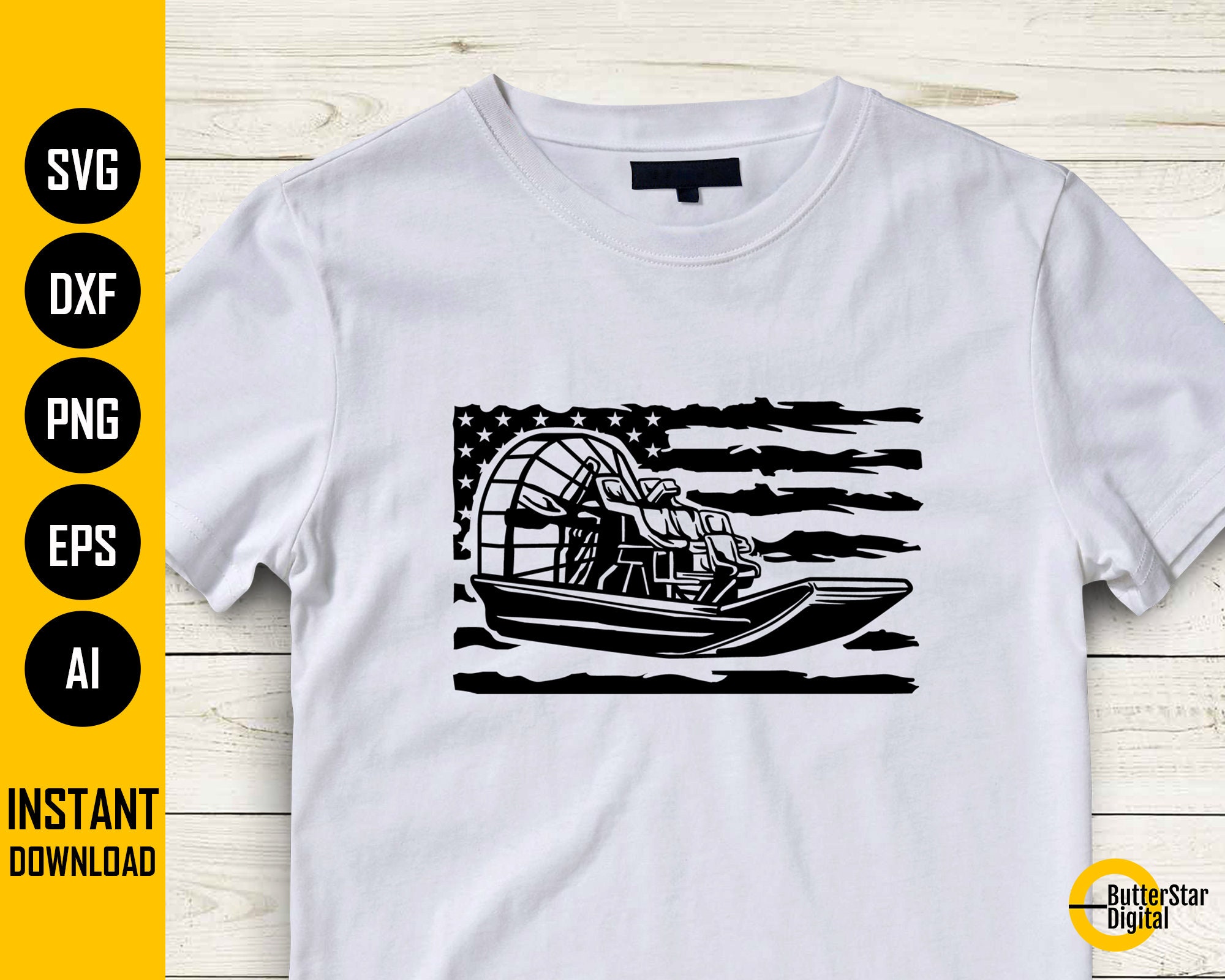 US Airboat SVG River Life SVG Boat Decal Graphics T-shirt - Etsy Australia