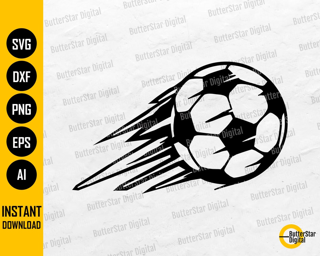 Soccer Ball Flying SVG | Kick Play Goal Game Match Sport Team | Cutting ...
