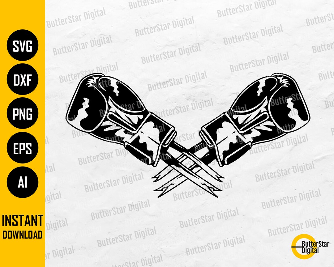 Crossed Boxing Gloves SVG | Boxer SVG | Sports Fighting Fighter Fight ...