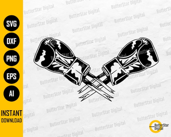 Crossed Boxing Gloves SVG Boxer SVG Sports Fighting - Etsy Australia
